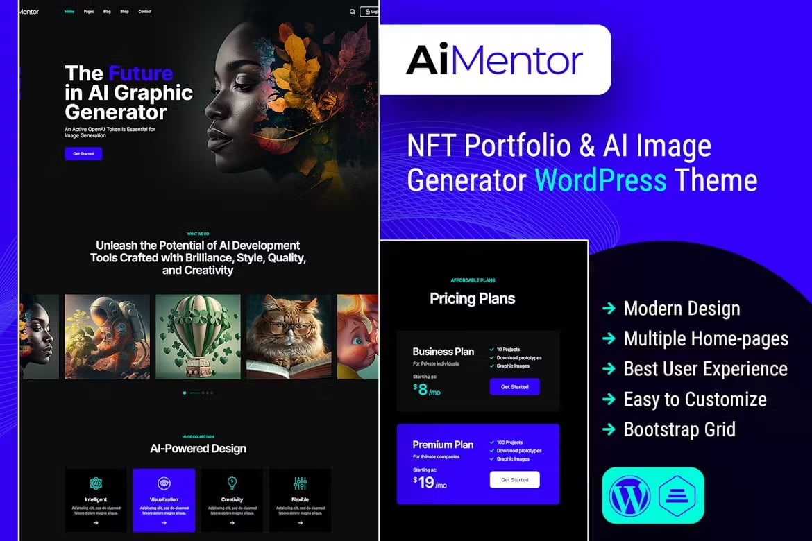 Ai Mentor Tema Wordpress Para Gerador De Imagens De Ia Brasil Temas